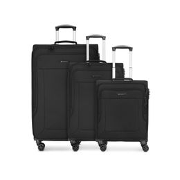 Franky Melbourne 3.0 4-Rollen Kofferset 3tlg. mit Dehnfalte in black | Gr.: onesize
