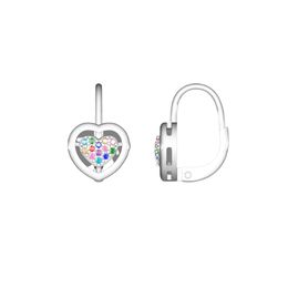schmuck23 Silber Ohrringe 925 Herz 1,0 cm x 1,0 cm | Gr.: onesize