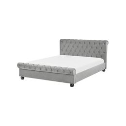 Beliani Doppelbett AVALLON in Grau/Schwarz - (W) 172 x (H) 94 x (L) 233 cm | Gr.: onesize