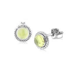 NENALINA Ohrringe 925 Sterling Silber Geburtsstein, Geburtsstein - August in Gelb | Gr.: onesize