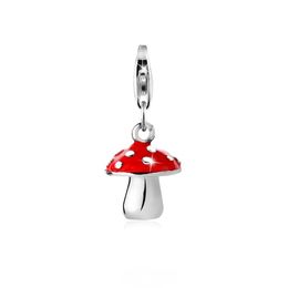 NENALINA Charm 925 Sterling Silber Fliegenpilz in Silber | Gr.: onesize