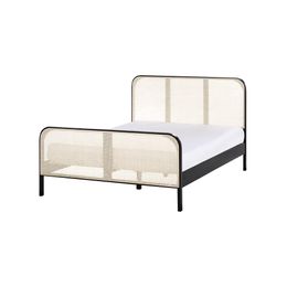 Beliani Doppelbett GONFARON in Schwarz/Braun - (W) 146 x (H) 108 x (L) 209 cm | Gr.: onesize
