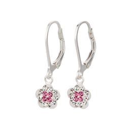 schmuck23 Ohrringe 925 Silber Blume in Weiß | Gr.: onesize