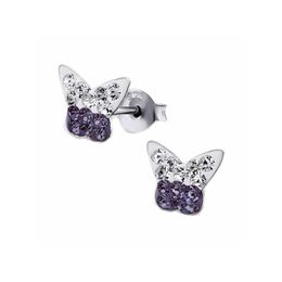 schmuck23 Ohrringe 925 Silber Schmetterling in Bunt | Gr.: onesize