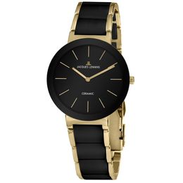 Jacques Lemans Damenuhr Monaco Goldfarben/Keramik Schwarz | Gr.: onesize