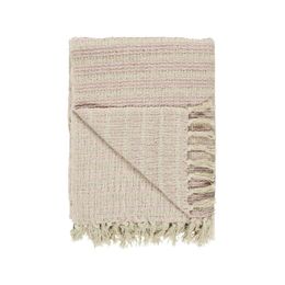 IB Laursen Plaid Hellrosa Creme Streifen Muster 130x160 | Gr.: onesize