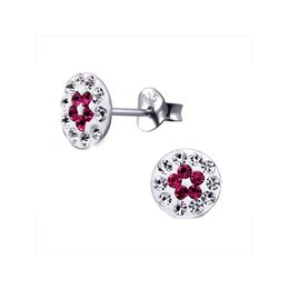 schmuck23 Ohrringe 925 Silber Blume in Bunt | Gr.: onesize