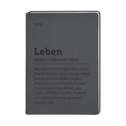 Grafik Werkstatt/Becker & Becker Kalender - Terminplaner Lederlook 2026 Schwarz | Gr.: onesize