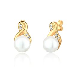 Elli Ohrringe 925 Sterling Silber Infinity in Gold | Gr.: onesize