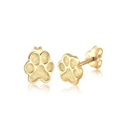 Elli Ohrringe 925 Sterling Silber Pfote in Gold | Gr.: onesize