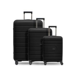 Redolz Essentials 11 3-SET 4 Rollen Kofferset 3-teilig in black | Gr.: onesize