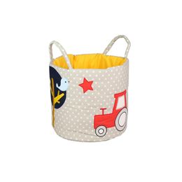 BABY LAL Aufbewahrungstasche "TRAKTOR & Co." in Grau/Gelb - (H) 32 x (B) 35cm | Gr.: onesize