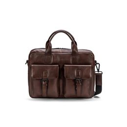 Farmhood Memphis Aktentasche Leder 39 cm Laptopfach in dark brown | Gr.: onesize