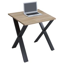 ebuy24 Schreibtisch Lona Schwarz 80 x 80 cm | Gr.: onesize