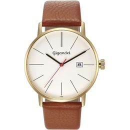 Gigandet Quarzuhr "MINIMALISM" in Braun/Gold/Silber | Gr.: onesize