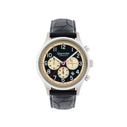 Gigandet Quarzuhr Chronograph "EFFICIENCY" in Schwarz/Silber/Beige | Gr.: onesize