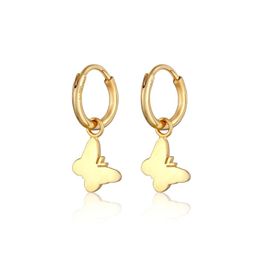 Elli Ohrringe 925 Sterling Silber Schmetterling in Gold | Gr.: onesize