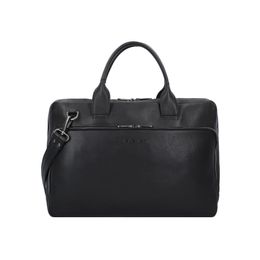 Plevier Vintage Larry Aktentasche Leder 40 cm Laptopfach in schwarz | Gr.: onesize