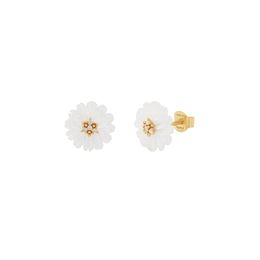 NOELANI Ohrstecker Silber 925, gelbvergoldet, Perlmutt in Gold | Gr.: onesize