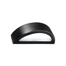 Wandleuchte Keramik ORION in Schwarz halbrunde lampe loft style E27 NICE LAMPS | Gr.: onesize