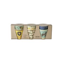 Rice Kleine Melamin Becher Jungle Animals 6er Pack in blau | Gr.: onesize