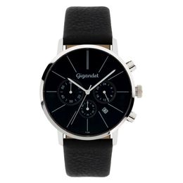 Gigandet Quarzuhr Chronograph "MINIMALISM" in Schwarz/Silber | Gr.: onesize