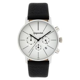 Gigandet Quarzuhr Chronograph "MINIMALISM" in Schwarz/Silber | Gr.: onesize