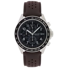 Gigandet Quarzuhr Chronograph "RACETRACK" in Schwarz/Silber | Gr.: onesize