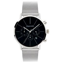 Gigandet Quarzuhr Chronograph "MINIMALISM" in Silber/Schwarz | Gr.: onesize