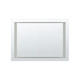 Beliani Badezimmerspiegel EYRE in Silber - (W) 80 x (H) 60 x (L) 4 cm | Gr.: onesize