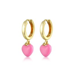 Elli Ohrringe 925 Sterling Silber Herz in Gold | Gr.: onesize
