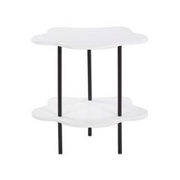 Beliani Beistelltisch CLOUD in Weiß/Schwarz - (W) 48 x (H) 50 x (L) 33 cm | Gr.: onesize