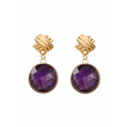 Gemshine Ohrringe Amethysten in gold coloured | Gr.: onesize