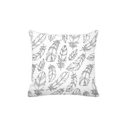 Krasilnikoff Kissenbezug Feather in weiss | Gr.: onesize
