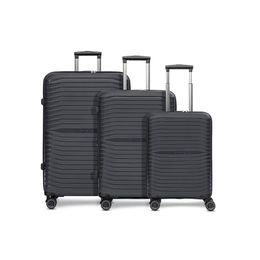 Stratic Shine 4 Rollen Kofferset 3-teilig mit Dehnfalte in black | Gr.: onesize