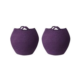 Beliani 2er-Set Korb PANJGUR in Violett | Gr.: onesize
