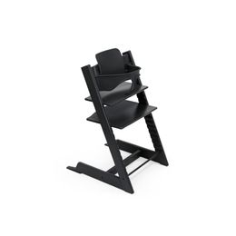 Stokke Tripp Trapp Hochstuhl Schwarz inkl. Babyset in Schwarz ab 0 Monate | Gr.: onesize