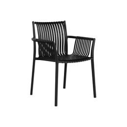 ebuy24 Gartenstuhl Tulsa Schwarz 4er Set | Gr.: onesize