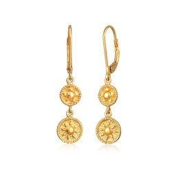Elli Ohrringe 925 Sterling Silber Sonne in Gold | Gr.: onesize