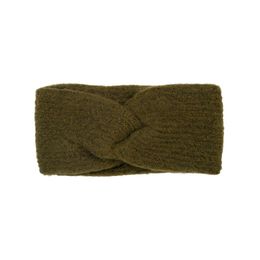 styleBREAKER Strick Stirnband mit Perlrippen Muster und Knoten in Oliv | Gr.: onesize