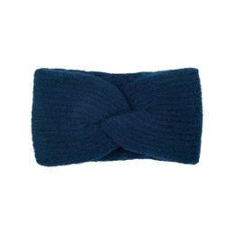styleBREAKER Strick Stirnband mit Perlrippen Muster und Knoten in Dunkelblau | Gr.: onesize