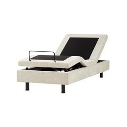 Beliani Einzelbett DUKE II in Beige/Schwarz - (W) 80 x (H) 37 x (L) 200 cm | Gr.: onesize