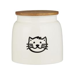 IB Laursen Dose für Katzenfutter mit Holzdeckel in weiss | Gr.: onesize