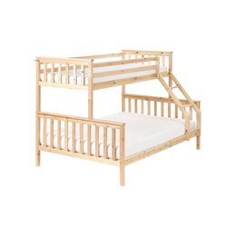 Beliani Hochbett BIERNE in Braun - (W) 149 x (H) 150 x (L) 210 cm | Gr.: onesize