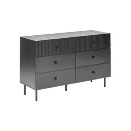Beliani Kommode COVENTRY in Schwarz - (W) 120 x (H) 75 x (L) 41 cm | Gr.: onesize