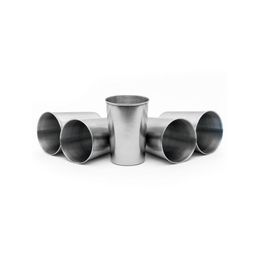 Intirilife 5x Stapelbare Edelstahl Becher in In 170 ml | Gr.: onesize