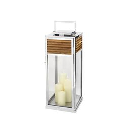 Fink Laterne "Genua" in Silber - H. 80 cm - B. 30 cm | Gr.: onesize