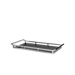 Fink Glastablett "Piano" in Silber/ Schwarz - L. 55 cm - B. 25 cm | Gr.: onesize