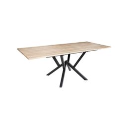 Beliani Esszimmertisch ANSELL in Braun/Schwarz - (W) 90 x (H) 77 x (L) 160 cm | Gr.: onesize