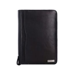 GreenLand Nature Black Nappa Ringmappe Leder 19 cm in schwarz | Gr.: onesize